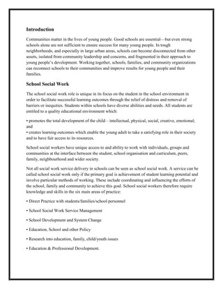 School social work practice | PPTX