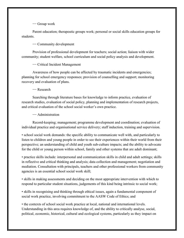 School social work practice | PPTX | Professional School | Postgraduate ...