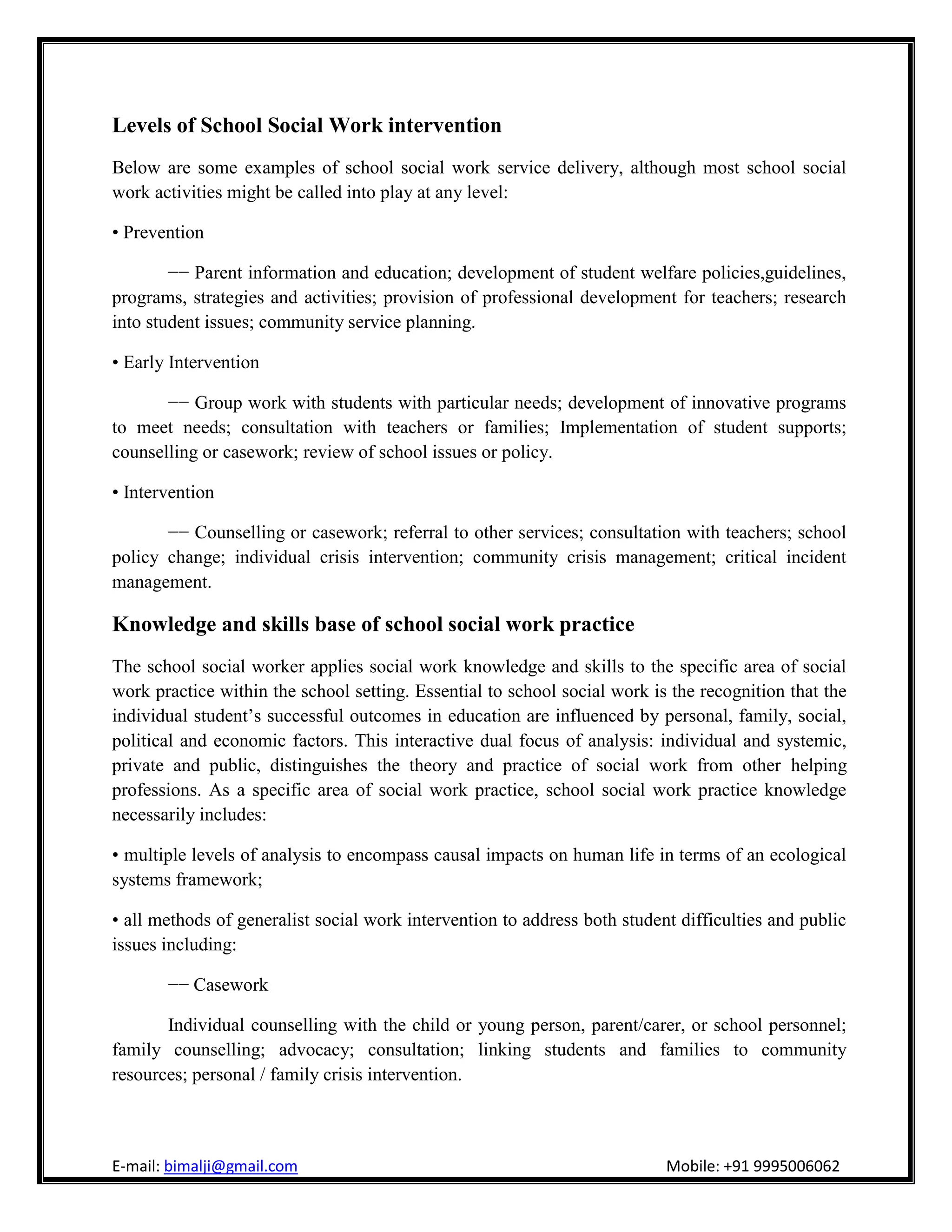 School social work practice | DOCX
