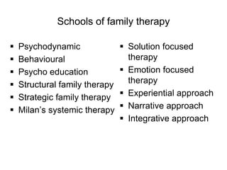 Schools of family therapy.ppt