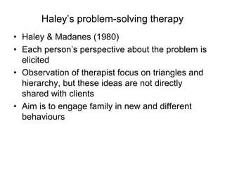 Schools of family therapy.ppt