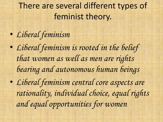 Schools of feminist thought (Feminist Jurisprudence) | PPTX