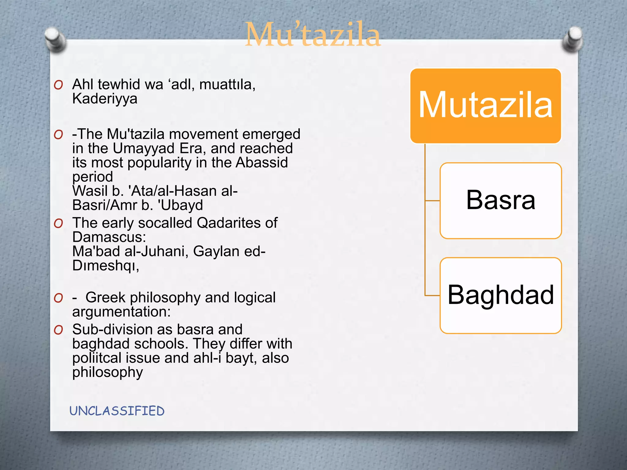 Schools of islamic thought | PPTX