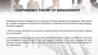Schools of Management Thought | PPTX