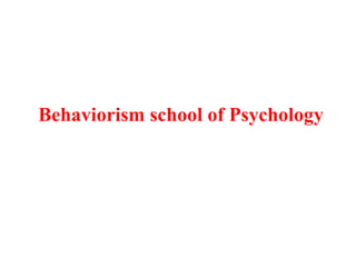 Different Schools of psychology | PPTX