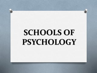 SCHOOLS OF PSYCHOLOGY-General Psychology .pptx