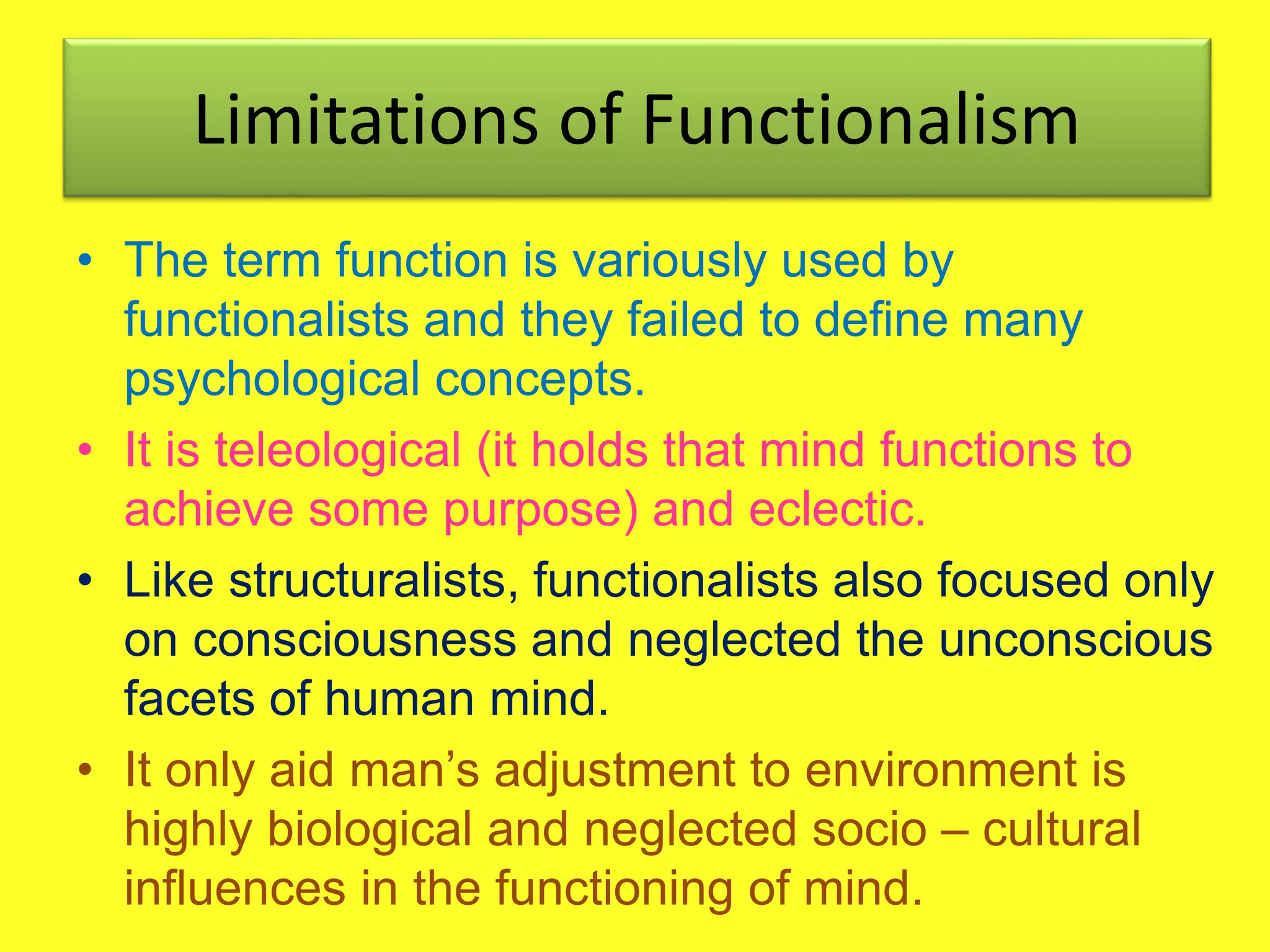 Schools of Psychology - Structuralism, Functionalism, Behaviorism ...