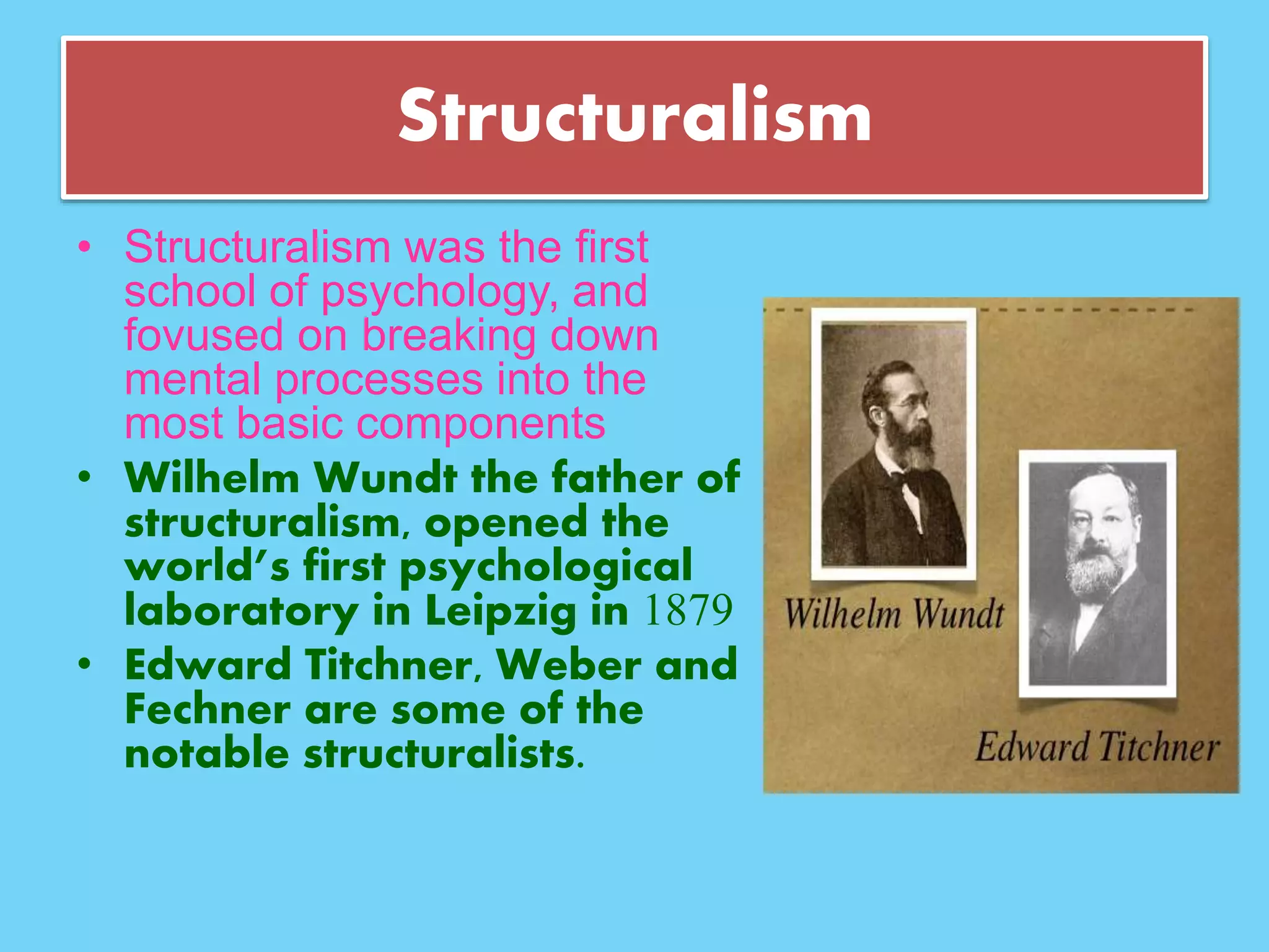 Schools of Psychology - Structuralism, Functionalism, Behaviorism ...