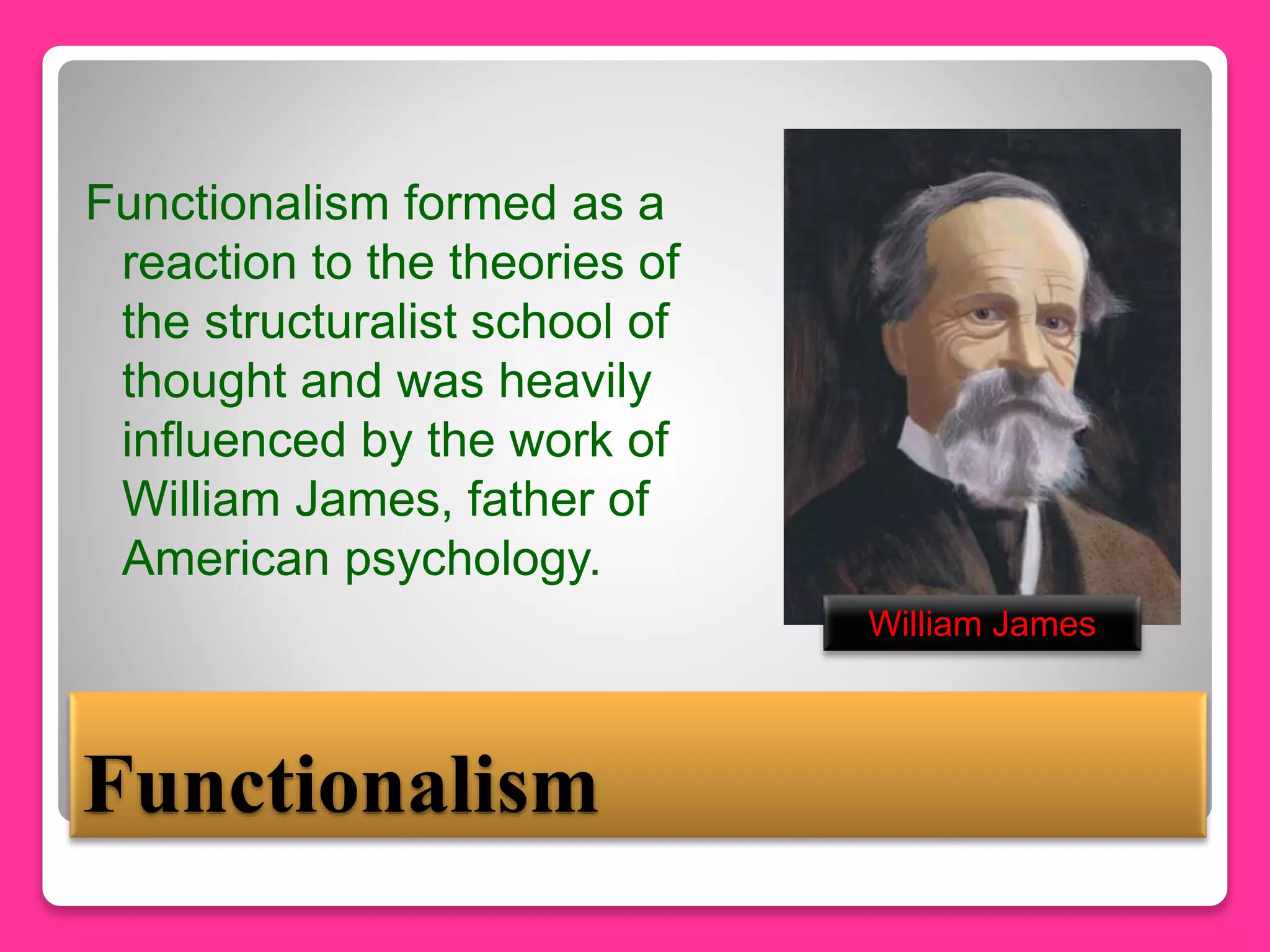 Schools of Psychology - Structuralism, Functionalism, Behaviorism ...