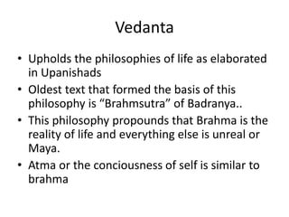 Hindu philosophical Schools of thought | PPTX