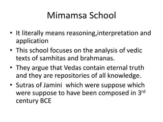 Hindu philosophical Schools of thought | PPTX
