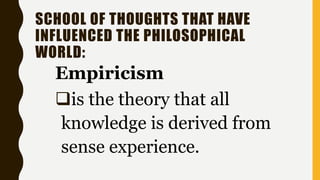 Schools of thought.pptx | Agnosticism | Religion & Spirituality