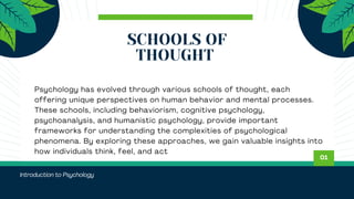 SCHOOLS OF THOUGHT in PSYCHOLOGY PRESENTATION | PDF