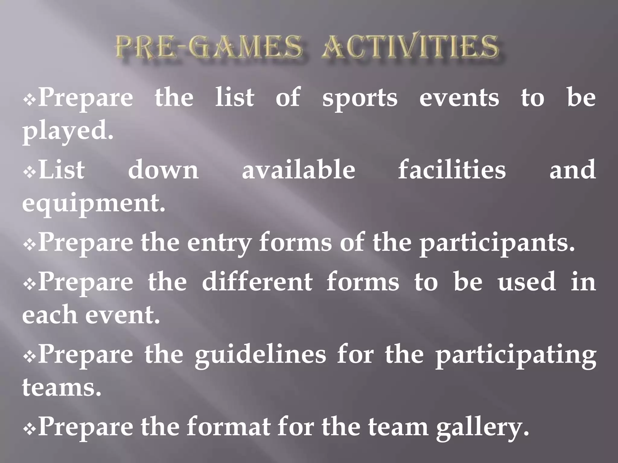 SCHOOL SPORTS INTRAMURALS | PPTX
