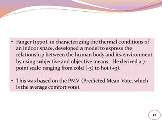 thermal comfort and classrooms | PPT