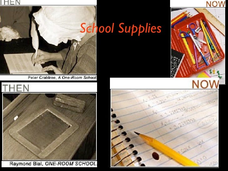 Schools then and now