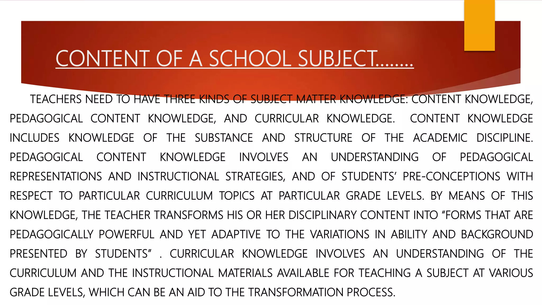 School subjects and academic disciplines meaning, | PPTX