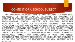 School subjects and academic disciplines meaning, | PPTX