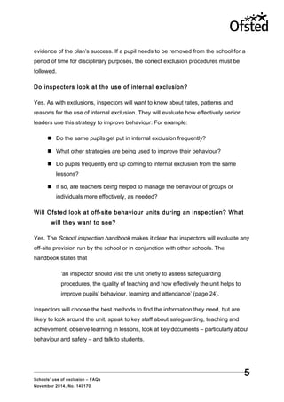 Schools' use of exclusion | PDF