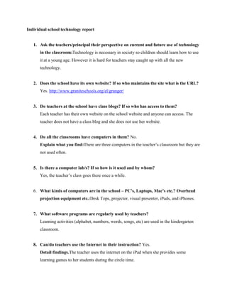 School technology survey | PDF
