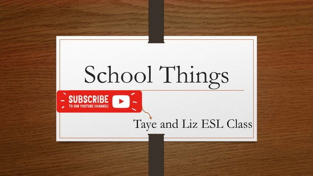 School things | PPTX