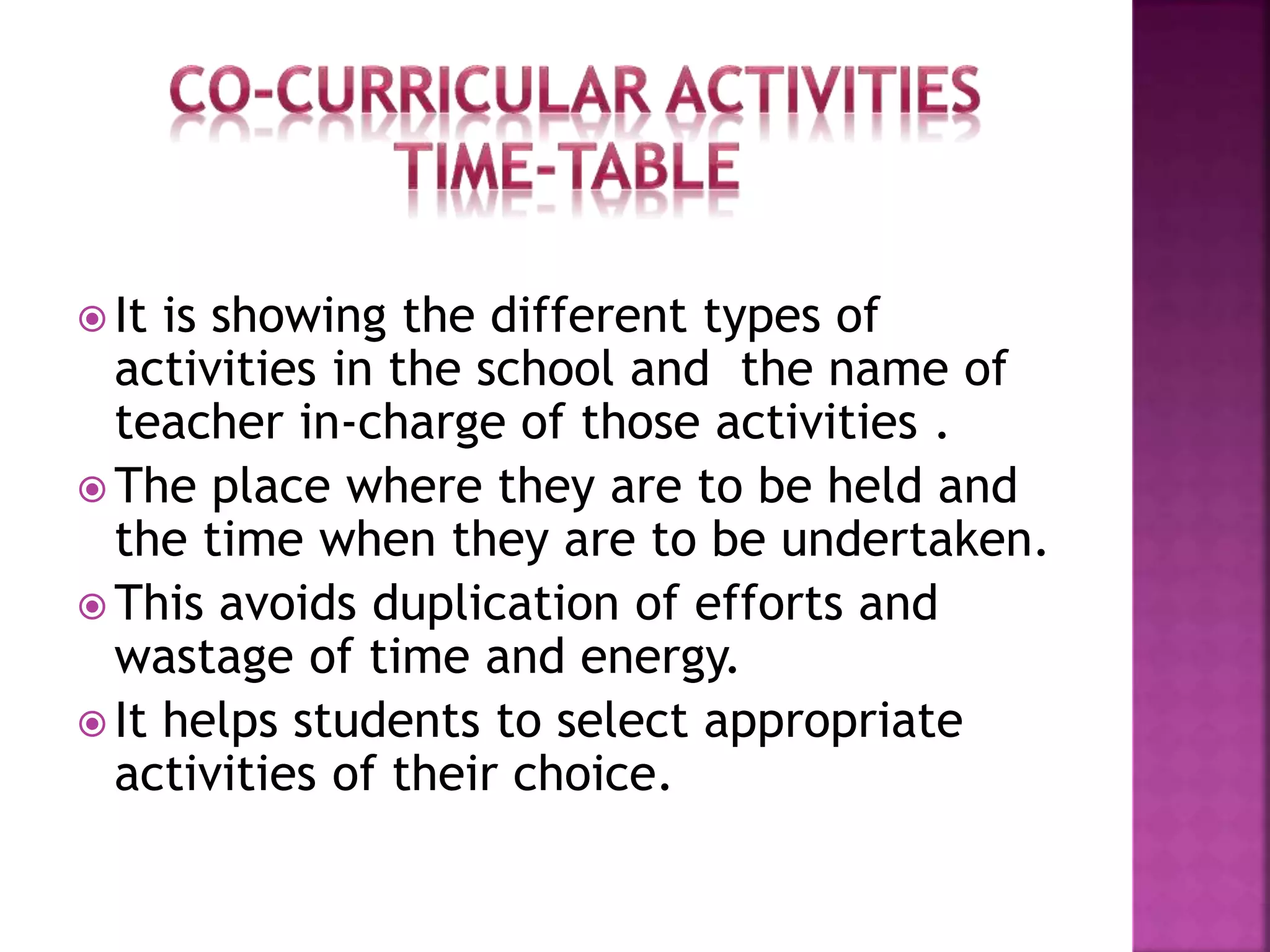 School time table | PPTX