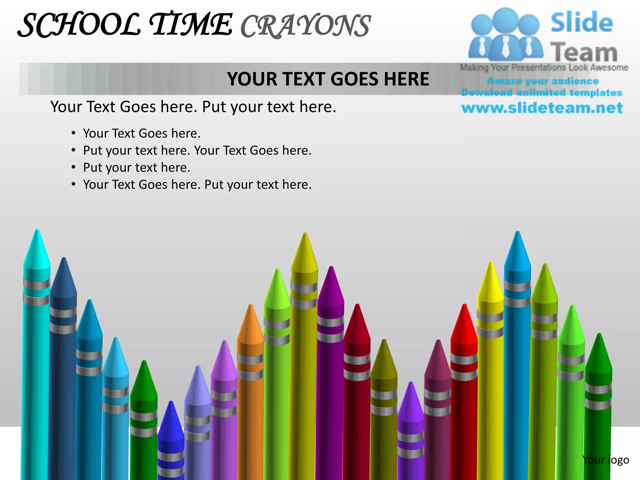 School time crayons powerpoint presentation slides ppt templates | PPT