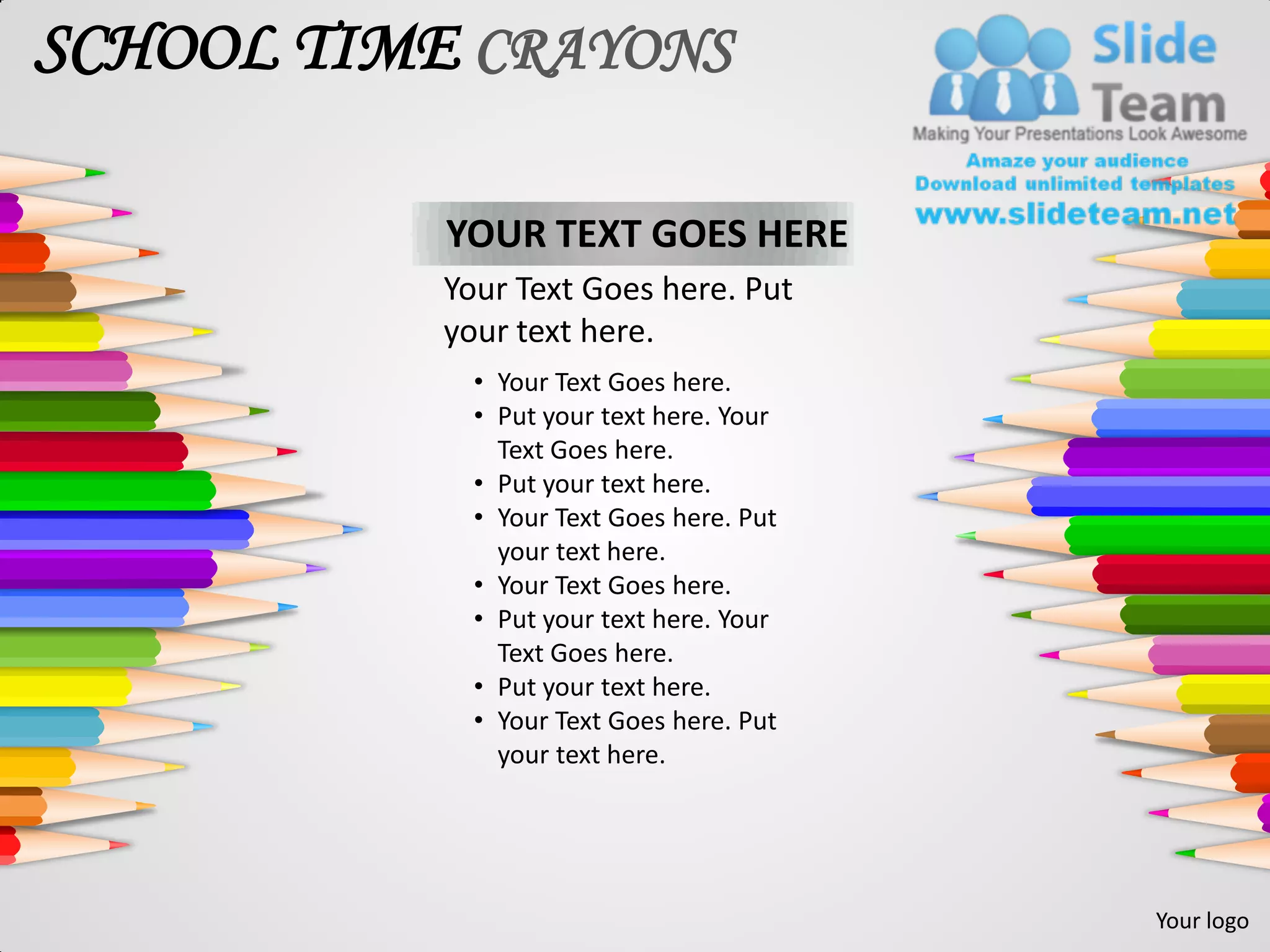 School time crayons powerpoint presentation slides ppt templates | PPT