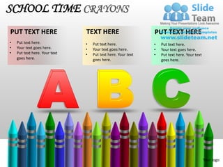 School time crayons powerpoint presentation slides ppt templates | PDF