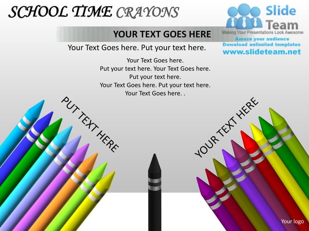 School time crayons powerpoint presentation slides ppt templates | PPT