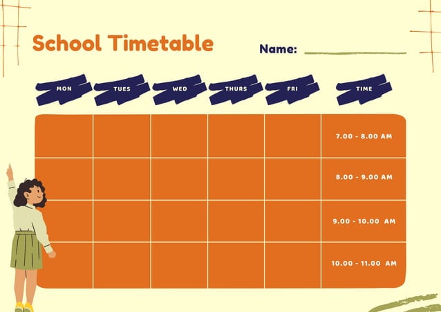 school timetable.pdf | Homework and Study | Education