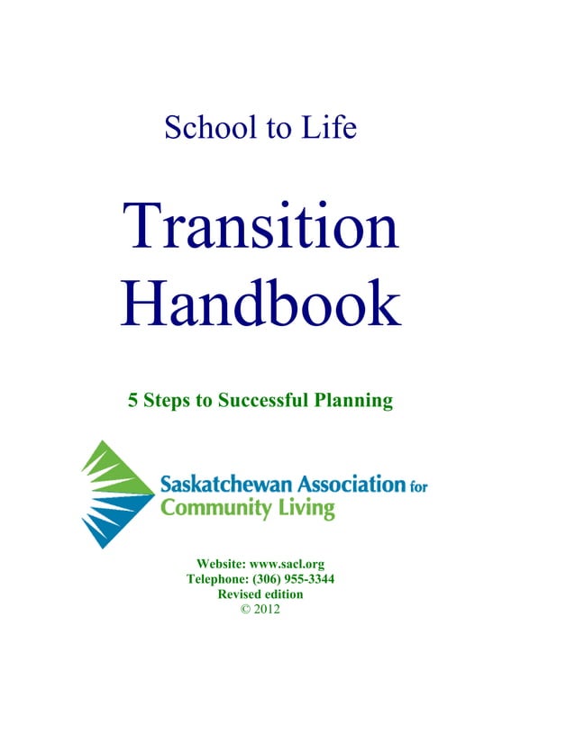 School to life transition handbook 2012 | PDF