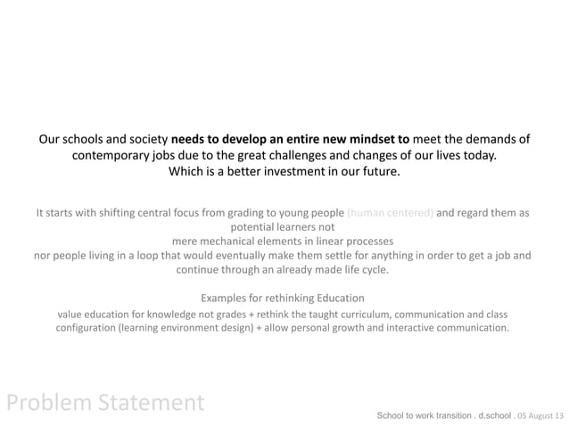 School to work transition | PPT