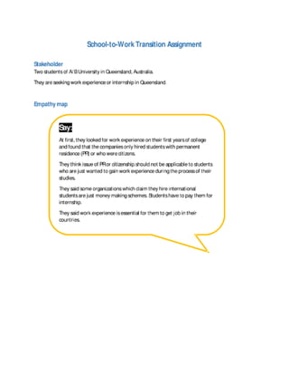 School to work transition | PDF