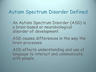 School training module 1 autism defined and overview | PPTX