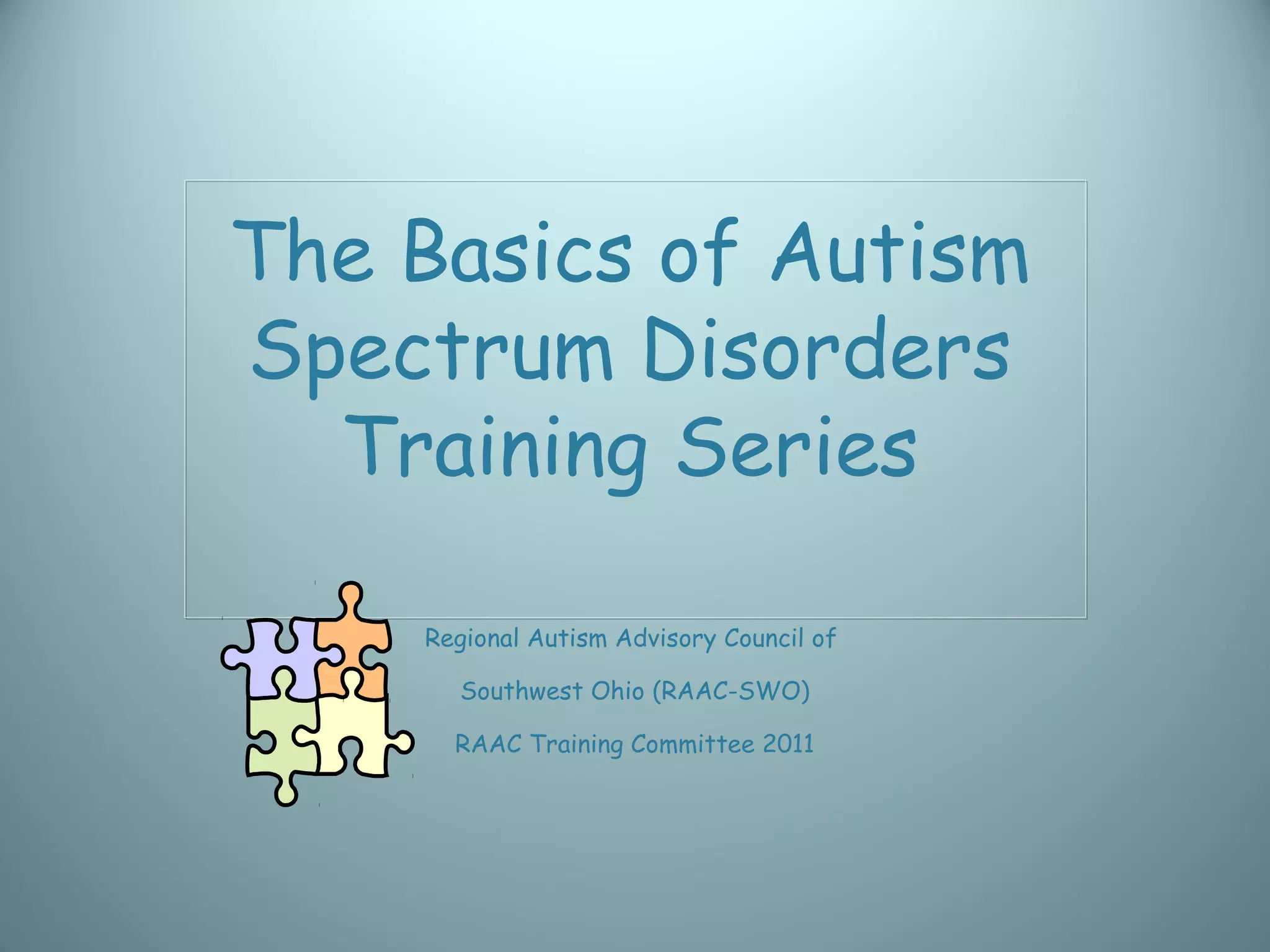 School training module eighteen, safety and autism | PPT