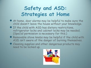 School training module eighteen, safety and autism | PPT