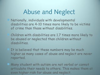 School training module eighteen, safety and autism | PPT