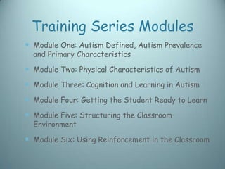 School training module eight, sensory in the classroom | PPTX