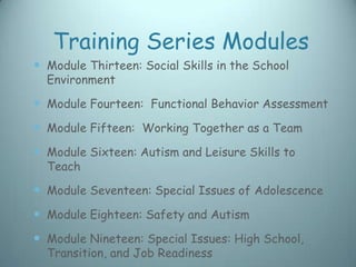 School training module eight, sensory in the classroom | PPTX