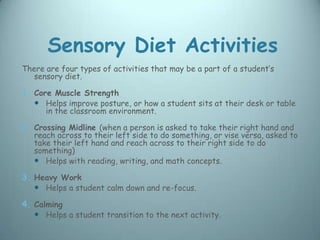 School training module eight, sensory in the classroom | PPTX