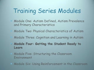 School training module four,getting the student ready to lea | PPTX