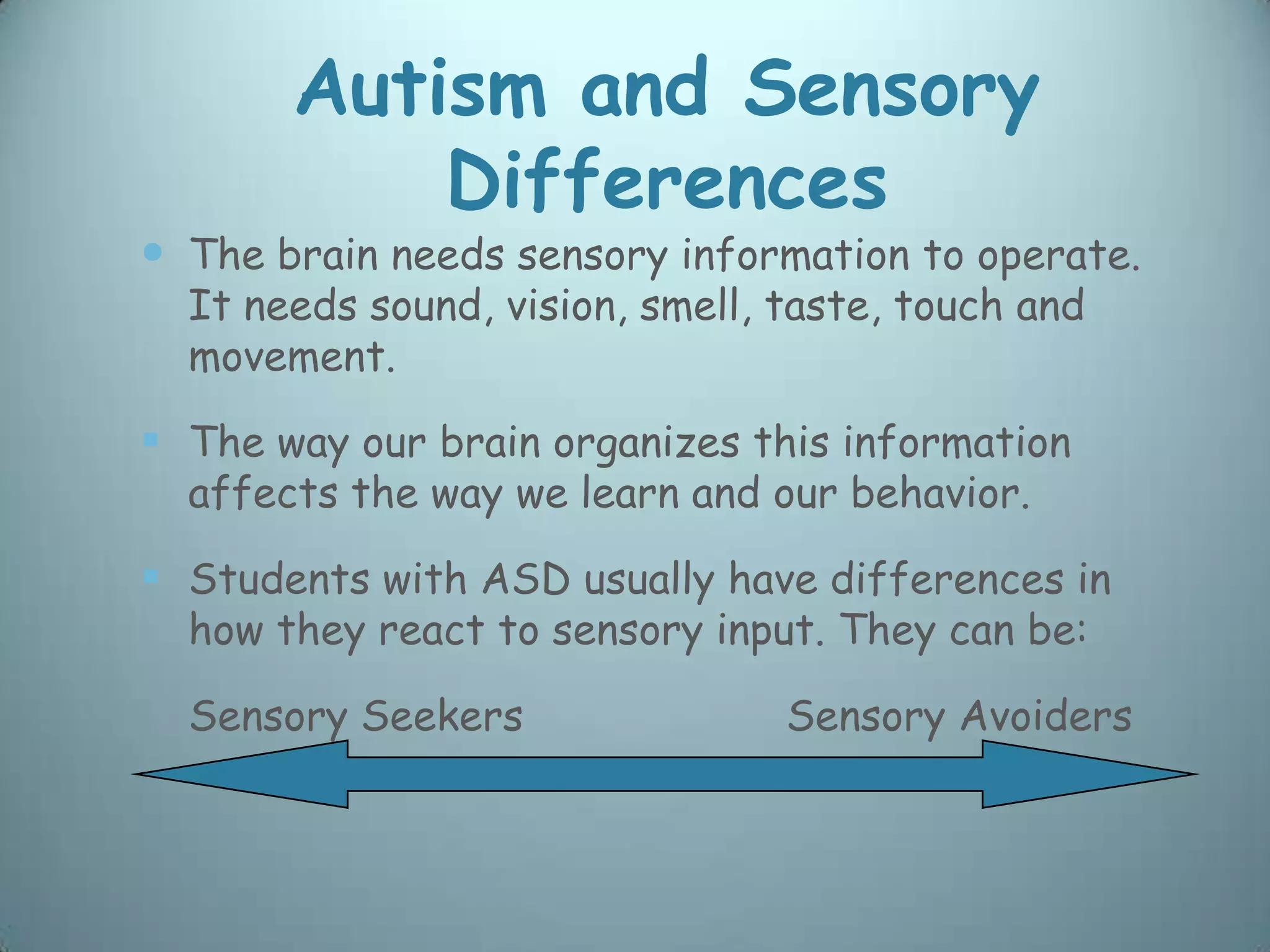 Autism and Sensory Differences | PPTX