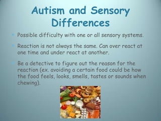Autism and Sensory Differences | PPTX
