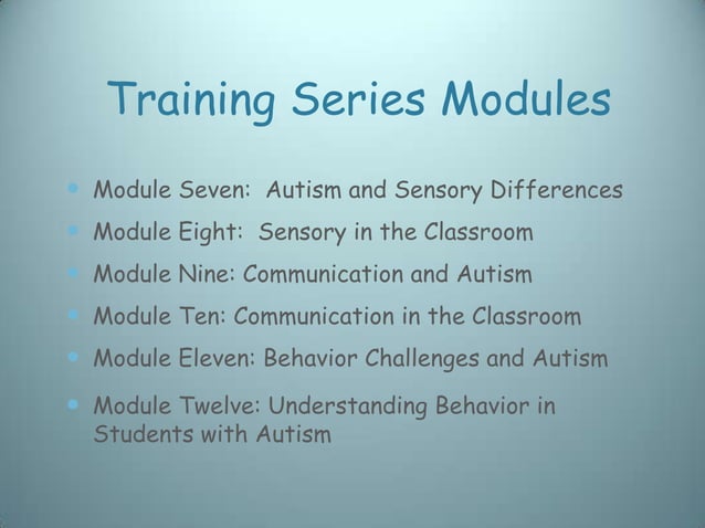 School training module sixteen autism and leisure skills to | PPTX