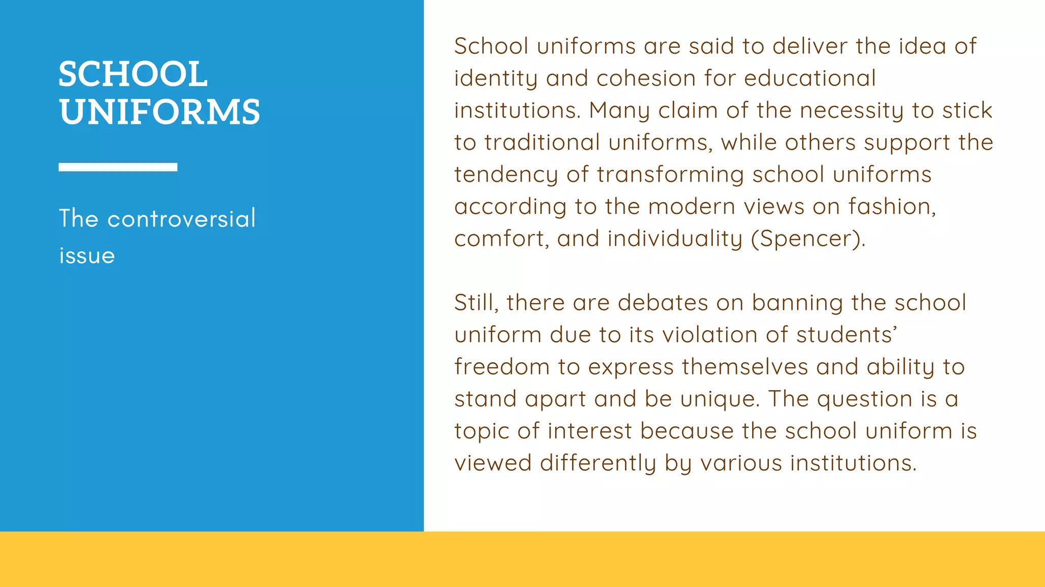 SCHOOL UNIFORM: THE KEY TO A SUCCESSFUL LEARNING PROCESS | PPT