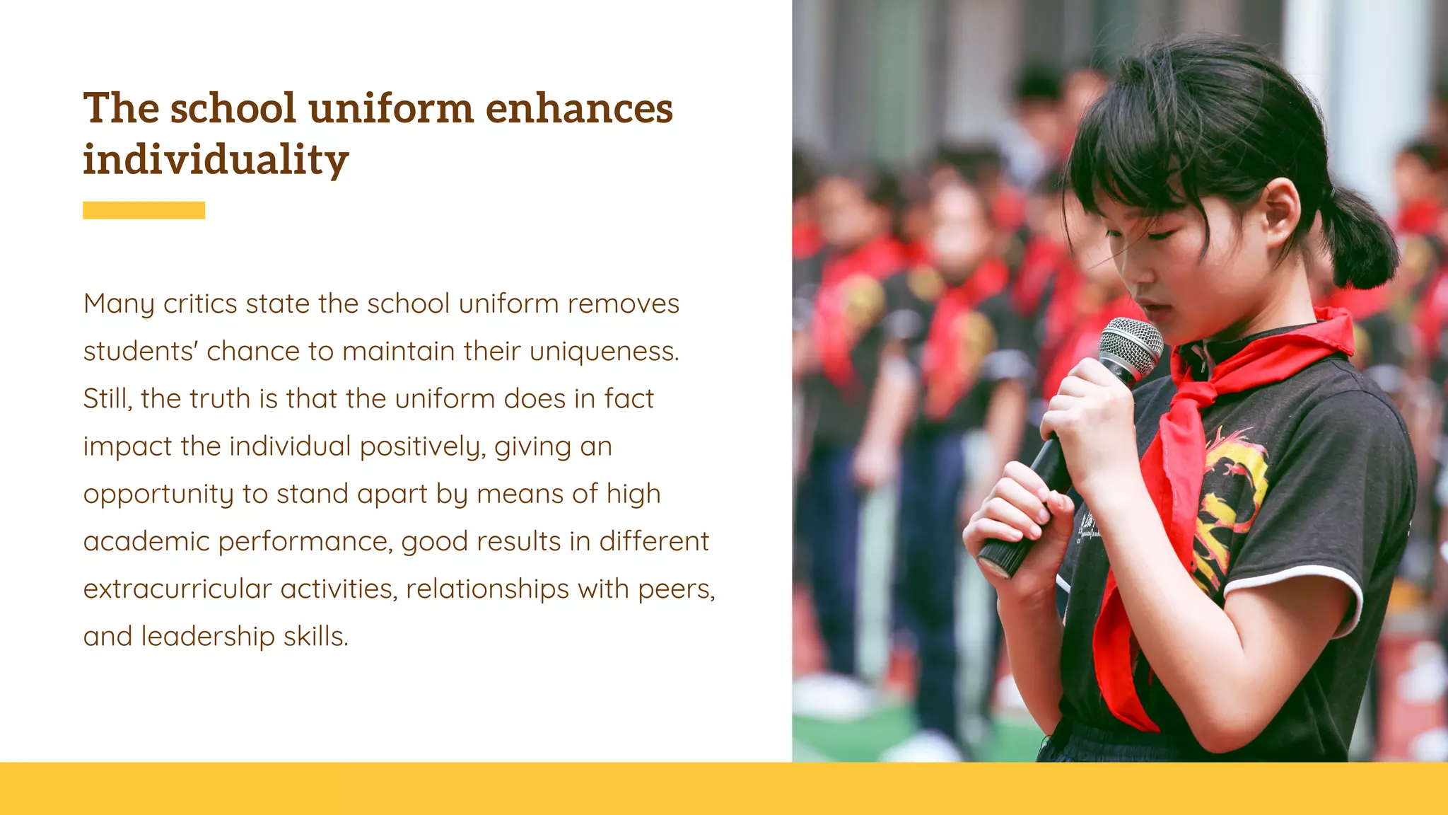SCHOOL UNIFORM: THE KEY TO A SUCCESSFUL LEARNING PROCESS | PPT