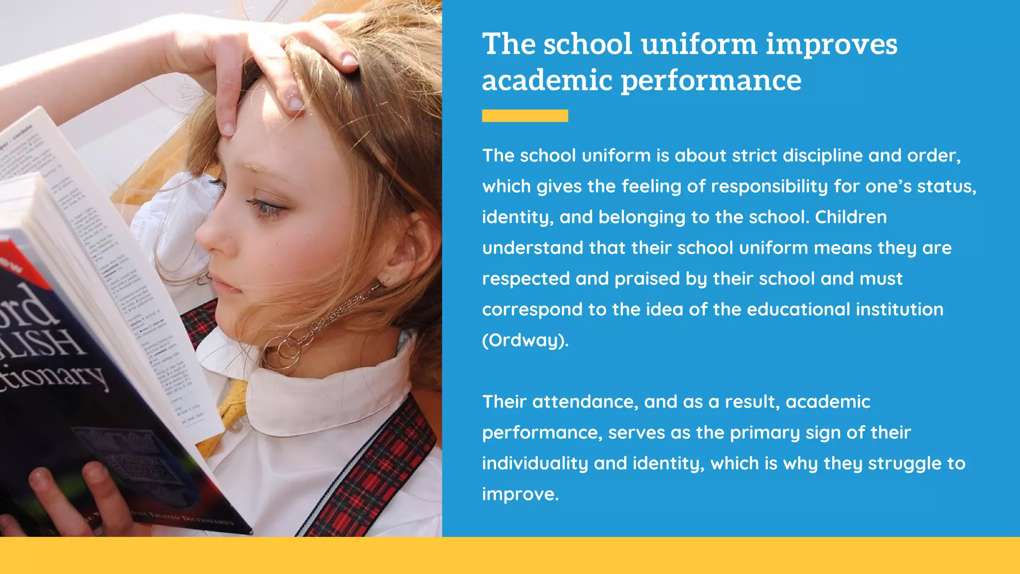 SCHOOL UNIFORM: THE KEY TO A SUCCESSFUL LEARNING PROCESS | PPT
