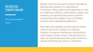 SCHOOL UNIFORM: THE KEY TO A SUCCESSFUL LEARNING PROCESS | PPT