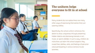 SCHOOL UNIFORM: THE KEY TO A SUCCESSFUL LEARNING PROCESS | PPT